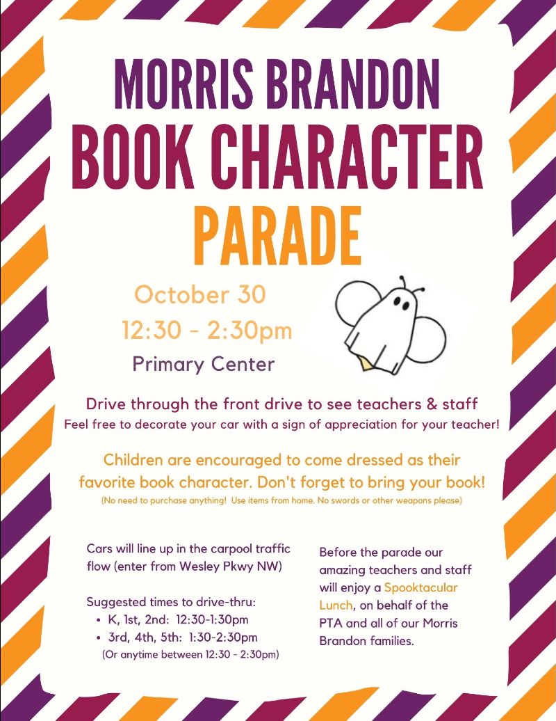 Book Character Parade! – Morris Brandon Elementary School